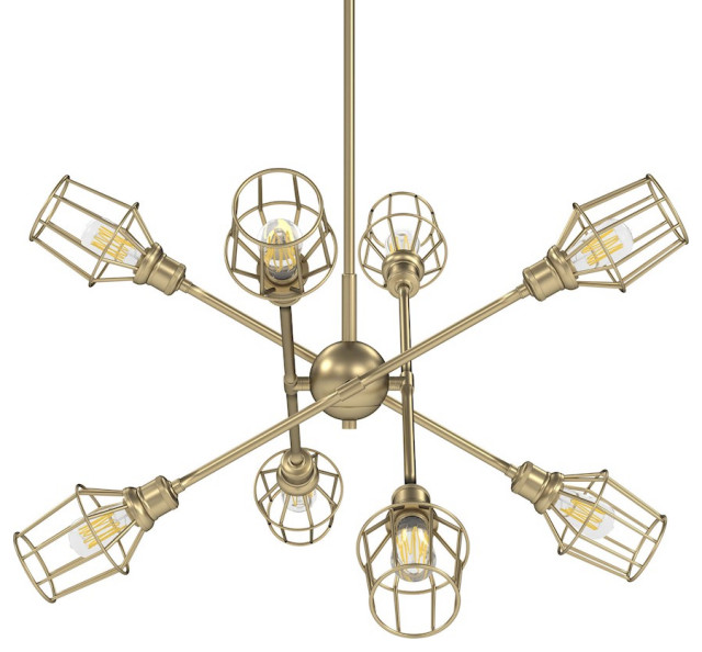 Golden Lighting Axel OG 8 Light Large Chandelier, Gold, 1945-8OG-WIRE ...