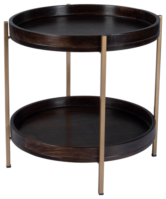 Butler Damirra Wood & Metal Accent Table - Transitional - Side Tables ...