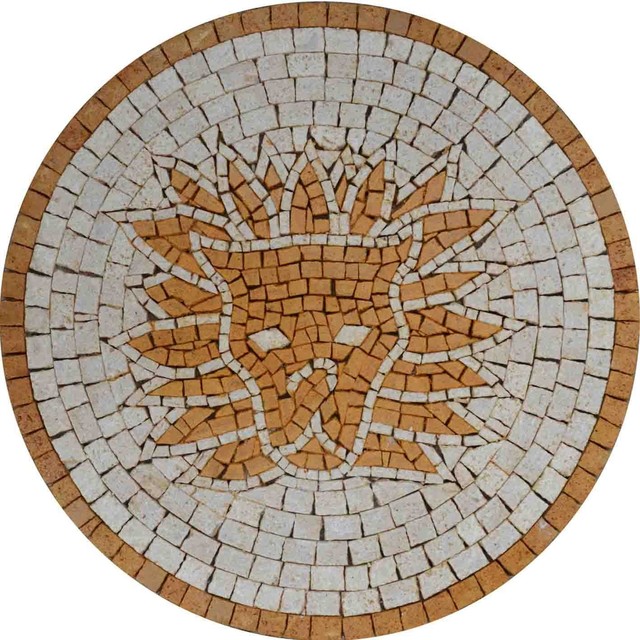 Leo Horoscope Stone Art Handmade, 24" x 24" - Contemporary - Tile ...