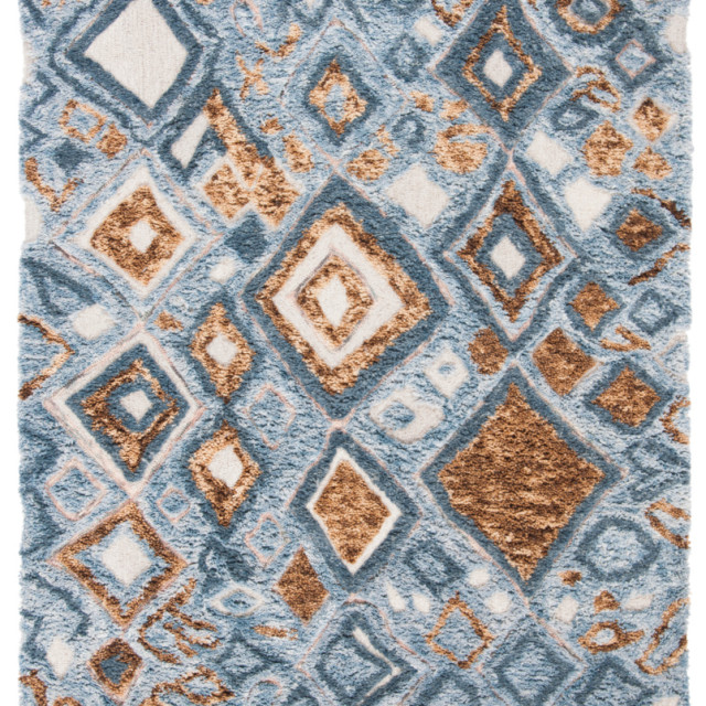 Safavieh Casablanca Shag Collection Csb618f Grey/Gold Rug, 5' x 8 ...