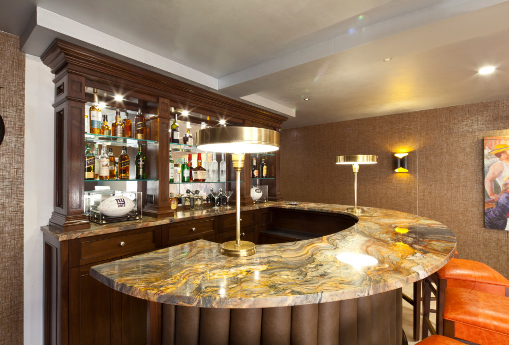 Custom mahogany home bar Rumson, NJ - Traditional - Home Bar - New York ...