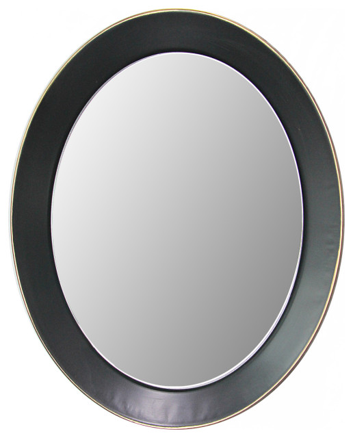 Oval metal decorative mirror - Industrial - Bathroom Mirrors - by ...