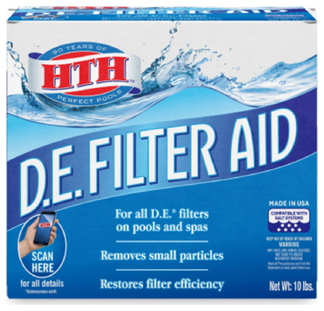 HTH 67035 D.E. Filter Aid, 10 LBS, 10 lb - Pool Chemicals And Cleaning ...