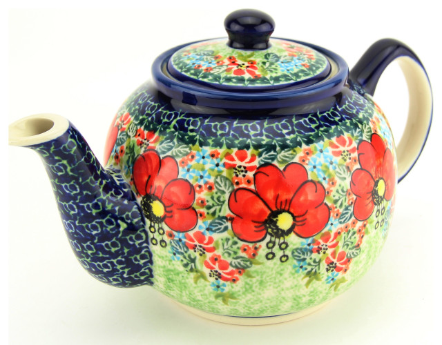 Polish Pottery Teapot - Coffee Pot - Zaklady Boleslawiec - Capacity: 1 ...