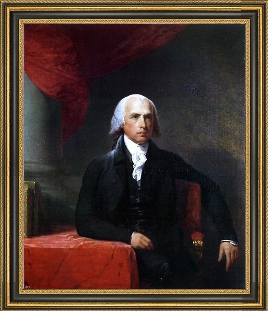 Gilbert Stuart James Madison Framed Premium Canvas Print, 20"x25 ...
