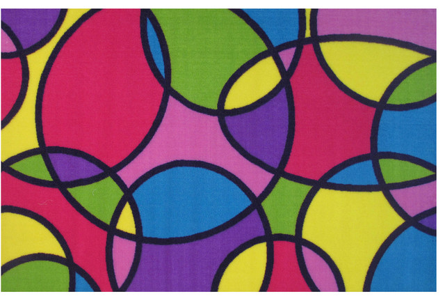 Fun Rugs Fun Time Collection Round and Round Area Rug, 51"x78 ...
