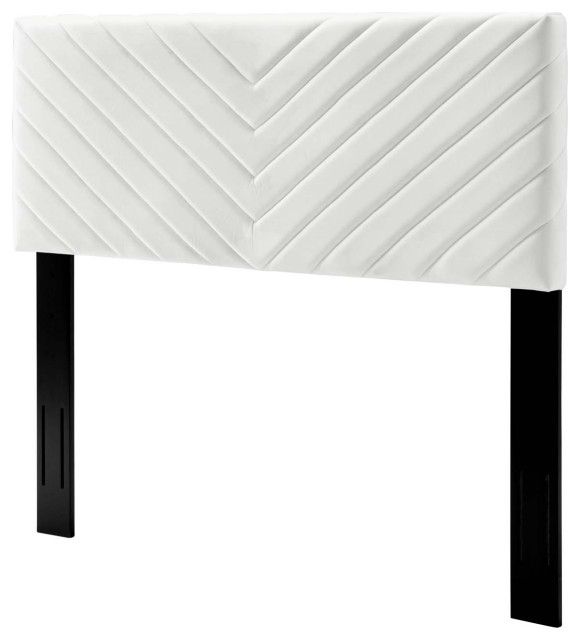 Tufted Headboard, King Size, Velvet, Dark Gray, Modern Contemporary ...