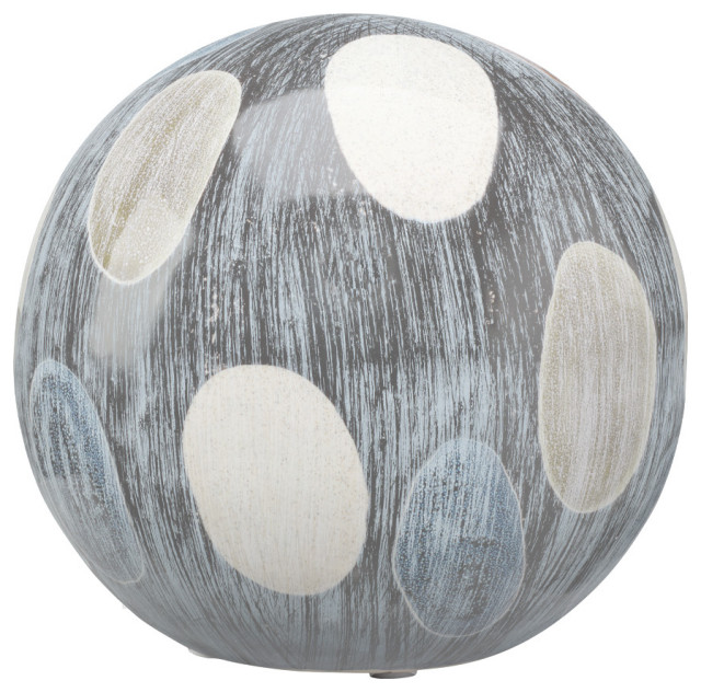 Painted Ceramic Sphere, Small - Contemporary - Decorative Objects And ...