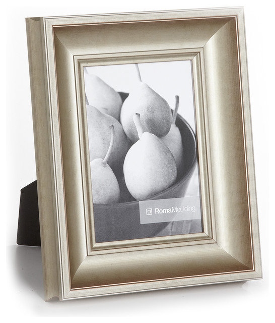 Eleganza, 2", Gilded Silver, 8" x 10" - Modern - Picture Frames - by ...