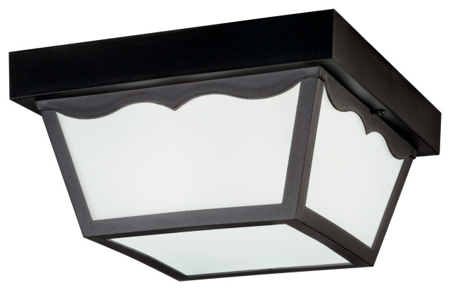 Outdoor Ceiling 2-Light - Transitional - Outdoor Flush-mount Ceiling ...