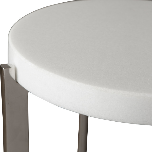 Uttermost Waldorf Marble Drink Table - Contemporary - Side Tables And End Tables - by HedgeApple ...
