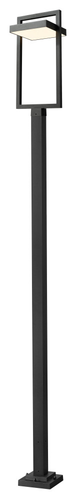 Luttrel 1-Light Outdoor Post Mounted Fixture Light In Black, 11.750 ...