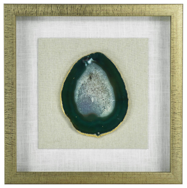 Agate Slice Shadow Box Wall Décor - Contemporary - Wall Accents - by ...