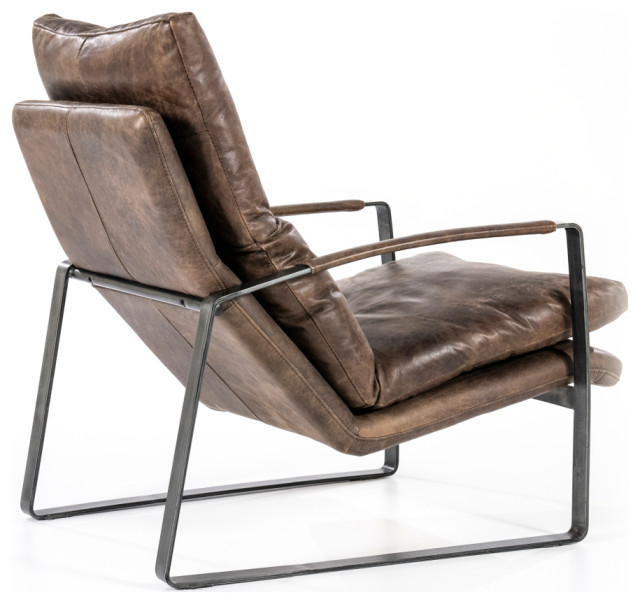 Dark Brown Lounge Chair, Eleonora Lex - Industrial - Armchairs And ...