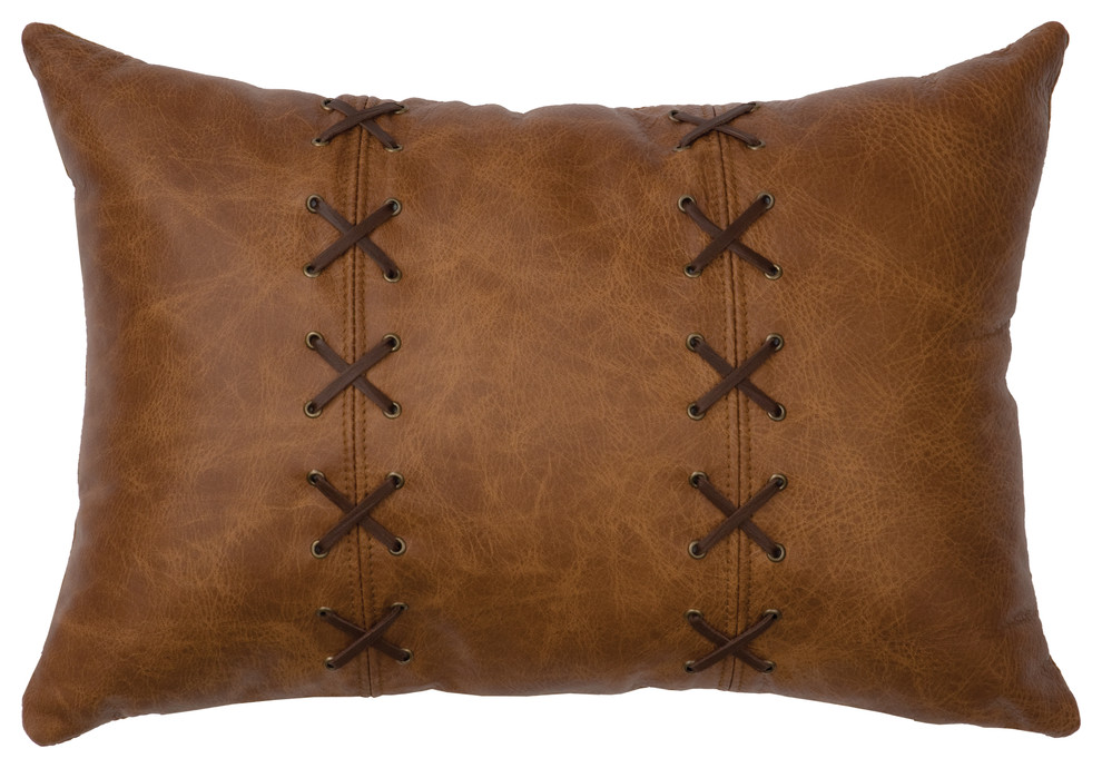 Leather Pillow 12x18-Leather Back - Southwestern - Decorative Pillows ...