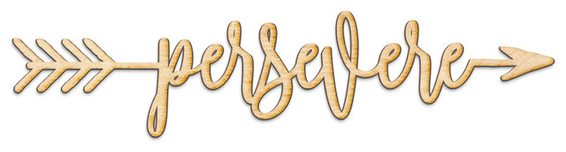 Persevere Right Arrow Wood Sign Home Decor, 24" wide x 6" tall ...