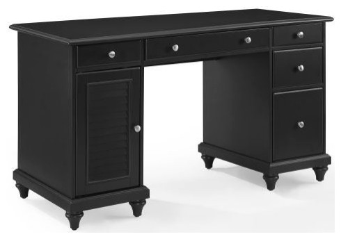 Palmetto Computer Desk Black - Traditional - Desks And Hutches - by ...