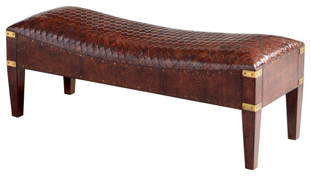Mechi Bench, Brown - Transitional - Upholstered Benches - by Hudson ...