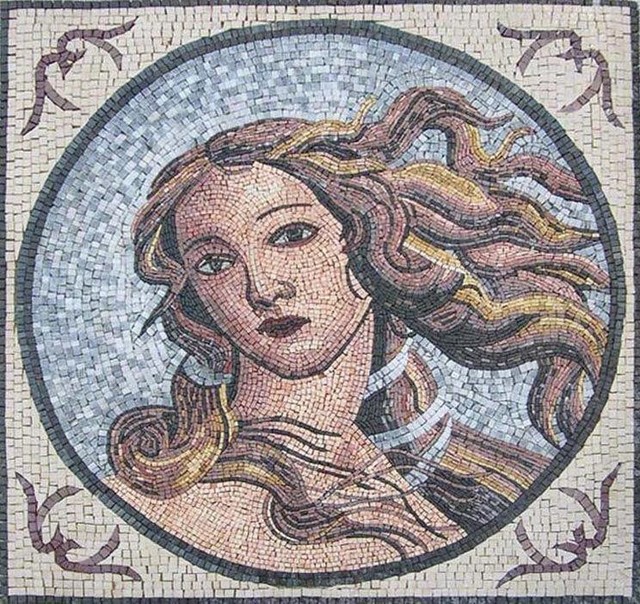 Venus, Roman Mosaic Patterns, 46" x 46" - Traditional - Tile Murals ...