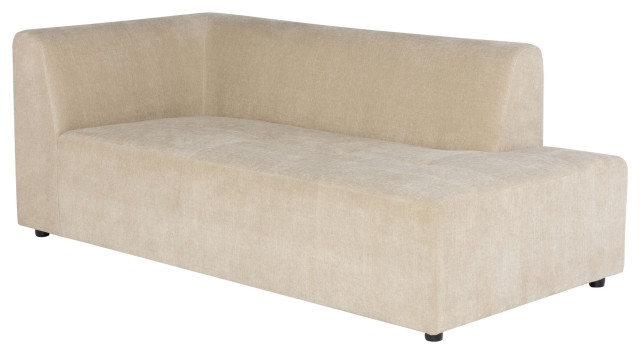 Parla Almond Fabric Modular Sofa Chaise Right - Transitional - Indoor ...