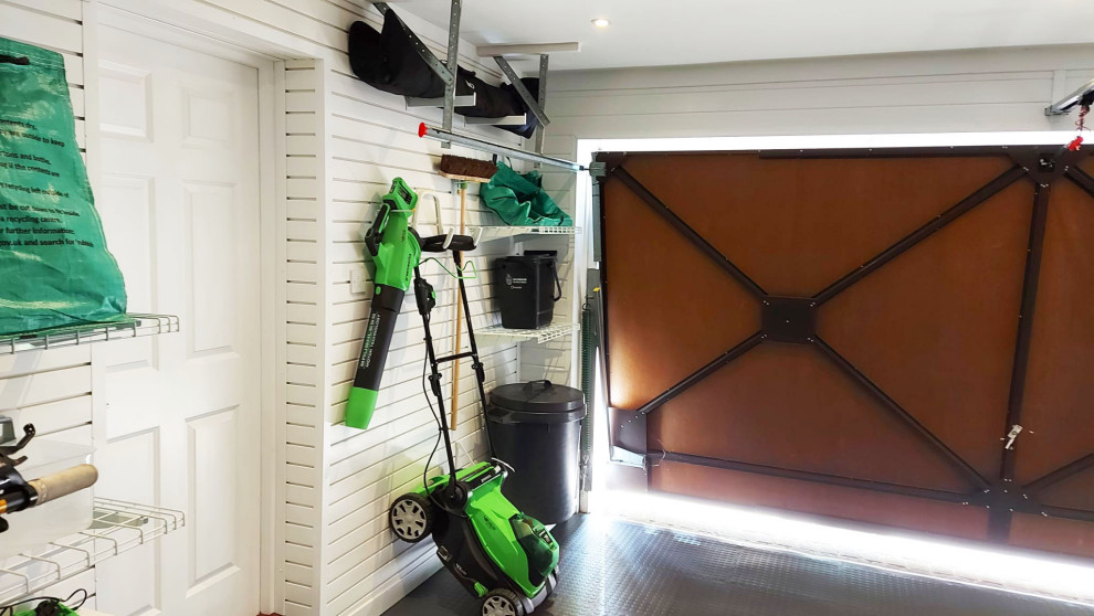 Turning this messy garage into a magical space - Contemporary - Garage ...