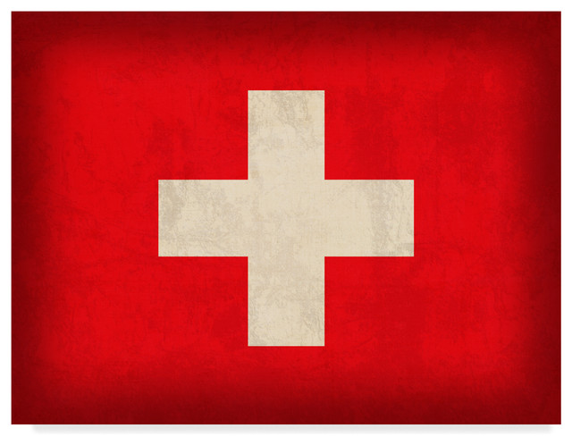 Red Atlas Designs 'Switzerland Distressed Flag' Canvas Art, 32"x24", 32 ...