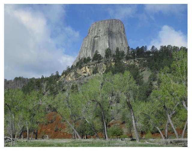 "Devil's Tower National Monument, basalt tower, sacred site" Paper Art ...