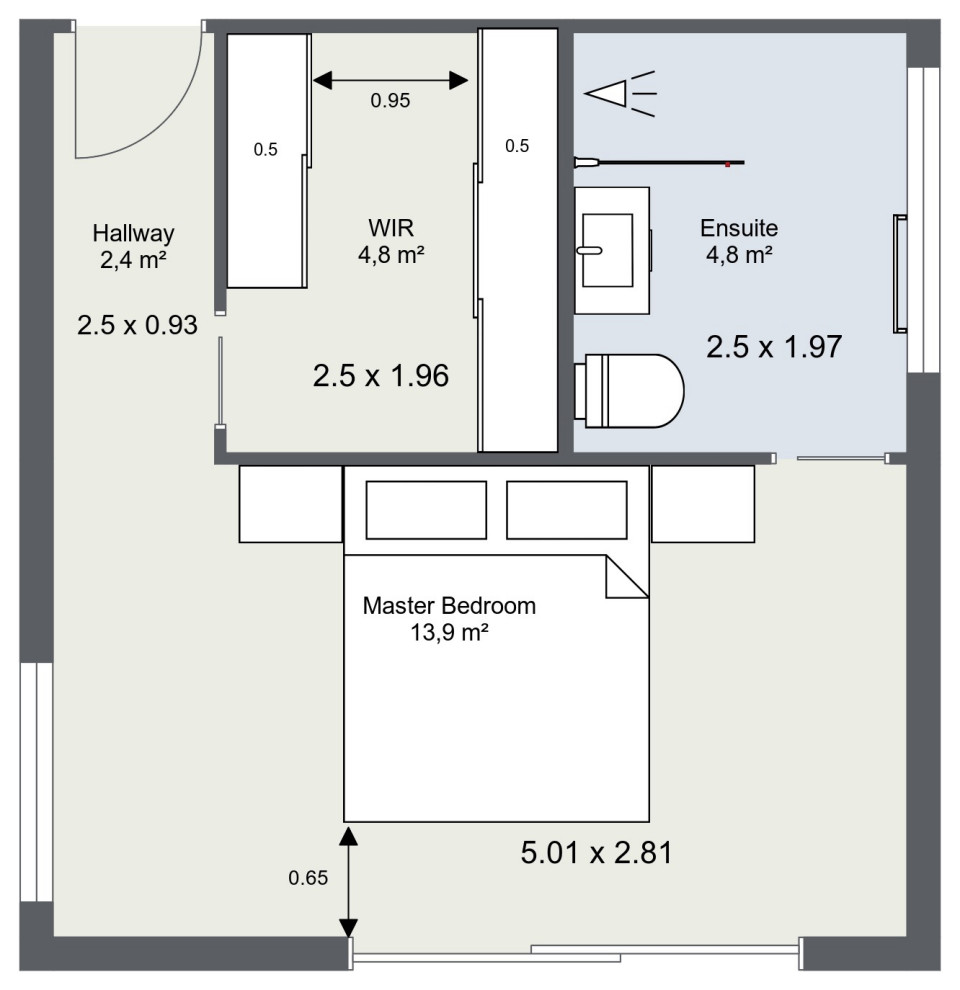 Master bedroom size sufficient Houzz AU