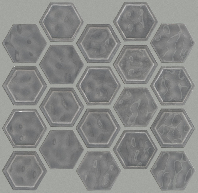 Shaw CS50V Geoscape - 11" x 12" Hexagon Geometric Mosaic Wall ...