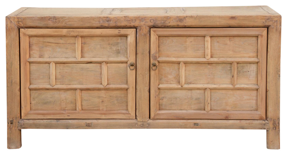 Consigned Rustic Reclaimed Wood Sideboard - Asian - Buffets And ...