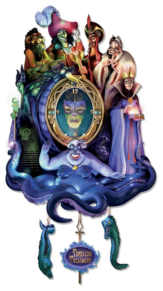 Disney Classic Villains Timeless Treachery Cuckoo Clock - Contemporary ...