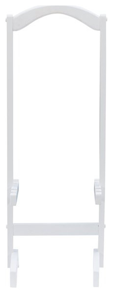 Linon Serpentine Five Piece Wood Tray Table Set in Hazelnut Brown and ...