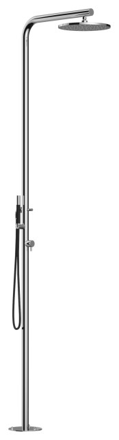 "Classy" Free Standing Shower Column- Hot and Cold, Hand Spray and Hose ...
