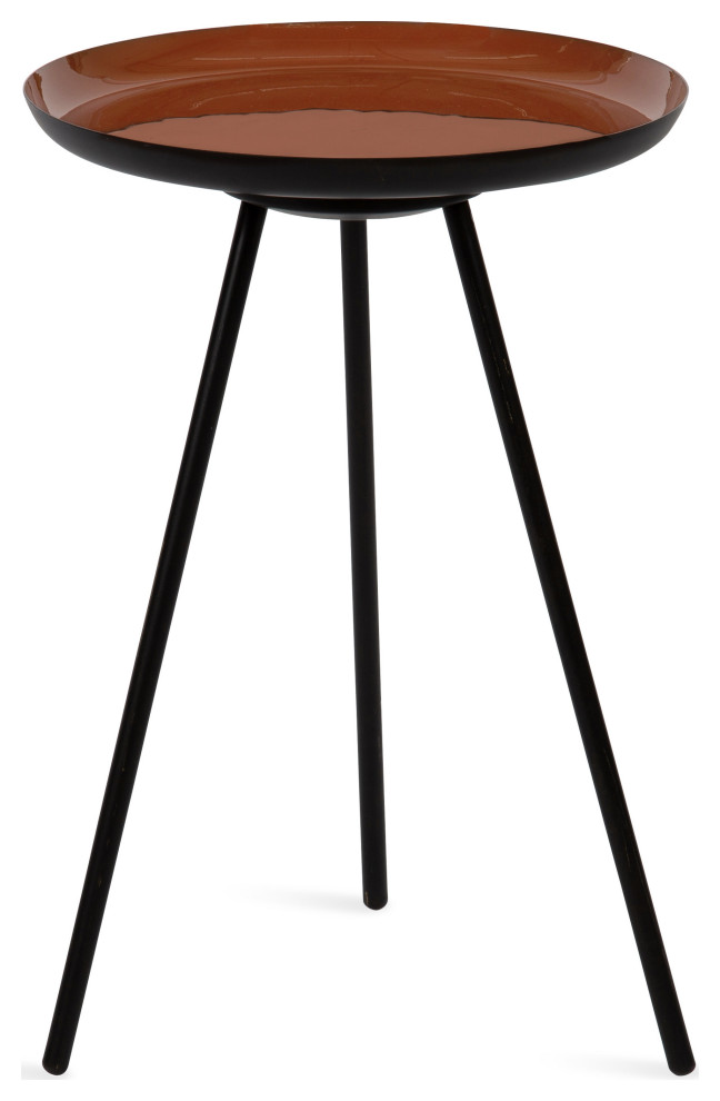 Laranya Round Metal Side Table, 15x15x22.5 - Midcentury - Side Tables ...