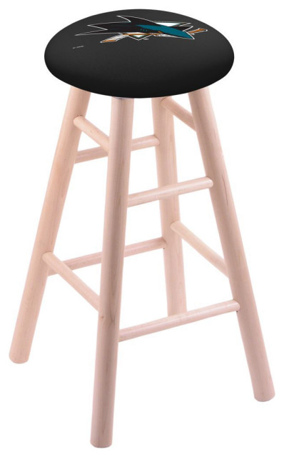 Holland RC San Jose Sharks 24" Swivel Maple Counter Stool - Natural ...