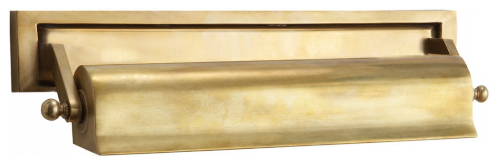 Library Picture Light, 2-Light, Hand-Rubbed Antique Brass, 17.5"W ...