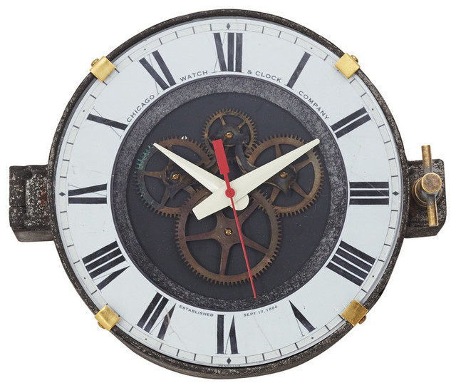 Chicago Factory Wall Clock - Industrial - Wall Clocks - by Lumini ...