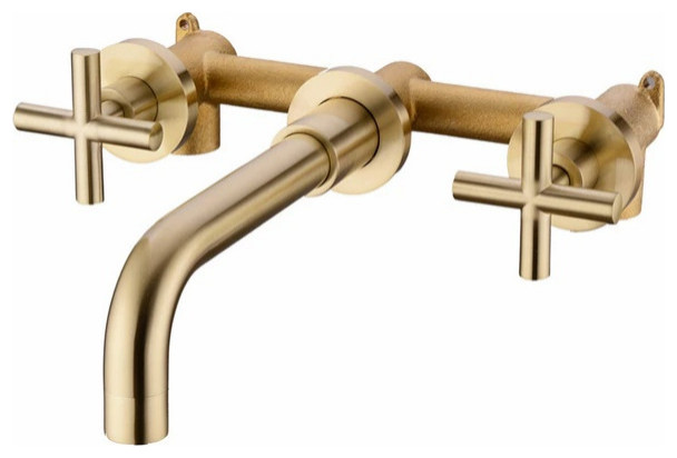 Wasser™ Dual Handle Solid Brass Bathroom Faucet - Contemporary ...