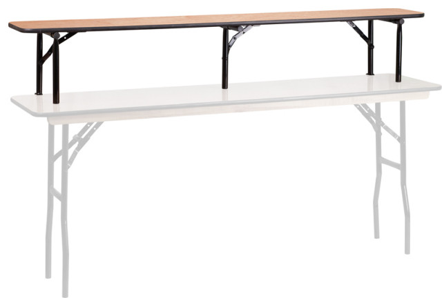 72'' x 12'' x 12'' Bar Top Riser with Black Legs, 11.75"Wx72"Dx12"H ...