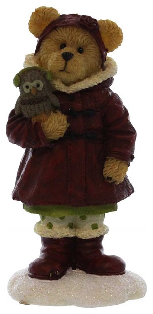 Boyds Bears Resin HEIDI GOODFRIEND w/ HOO...WARM WISHES Bearstone ...