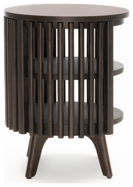 Sierra Low Side Table, Acacia with Dark Stained Finish - Midcentury ...