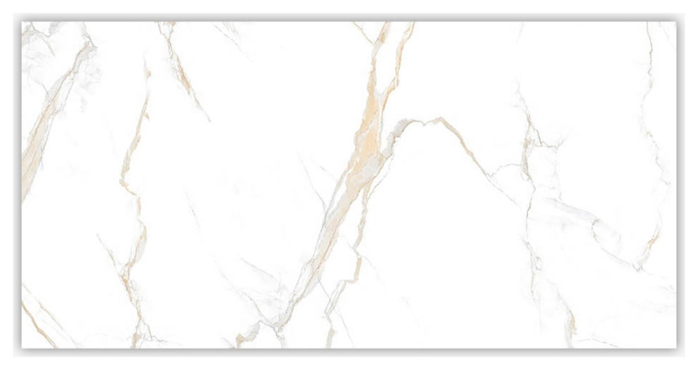 Calacatta Gold Polished 12x24 Porcelain Tile, 12x24 - Contemporary ...