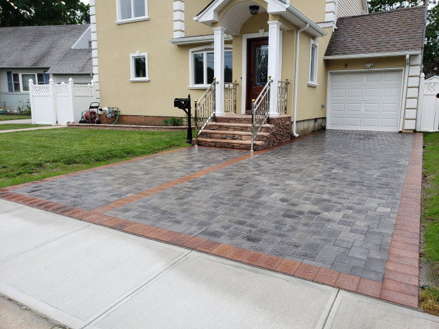 Granite City driveway w. Autumn blend borders - Traditional - New York ...
