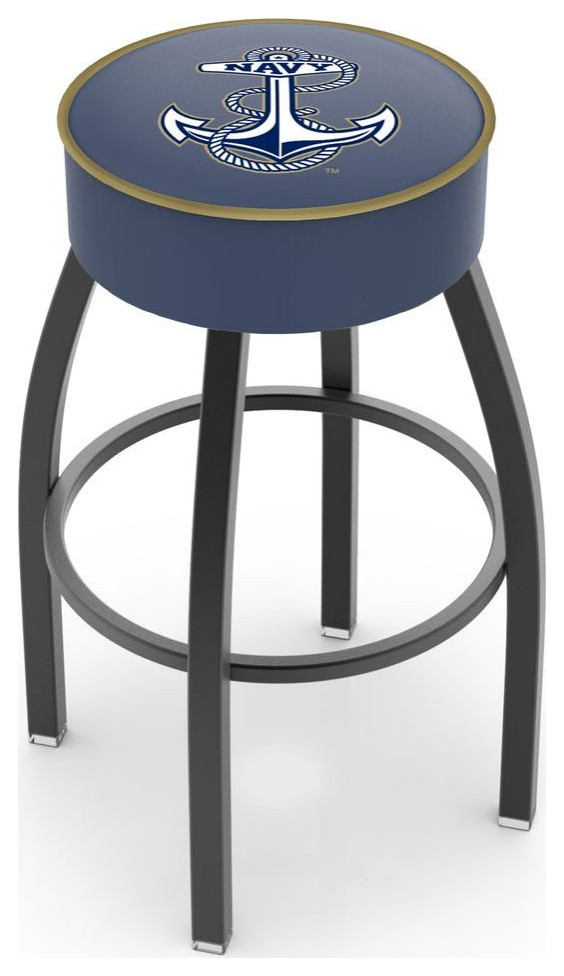 Holland L8B1 US Naval Academy NAVY 25" Swivel Counter Stool - Black ...