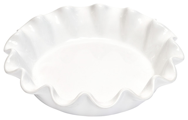 Emile Henry Flour Ceramic 10 Inch Ruffled Pie Dish - Contemporary - Pie ...