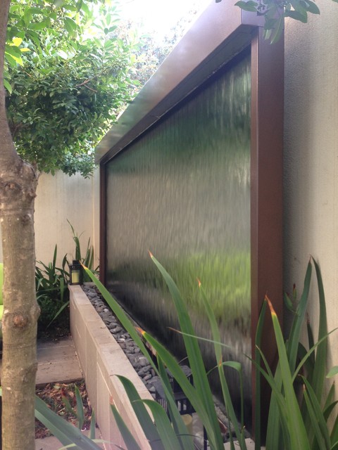 Custom Outdoor Mirror Water Feature - Houston, TX - Contemporary ...