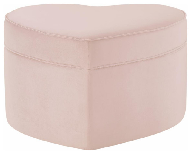 Unique Storage Ottoman, Heart Shape With Ample Space & Piping Detail ...