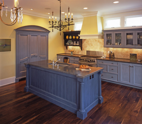 French Country Kitchen Blue And Yellow