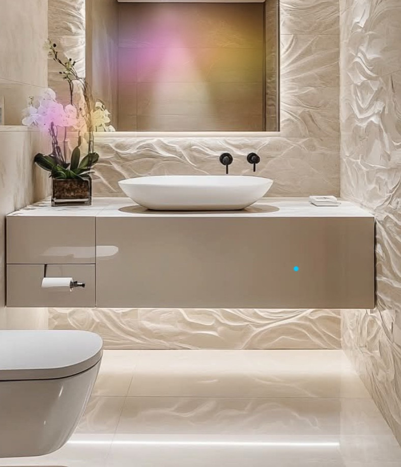 Piastrella Grès come piano d’appoggio su mobile!