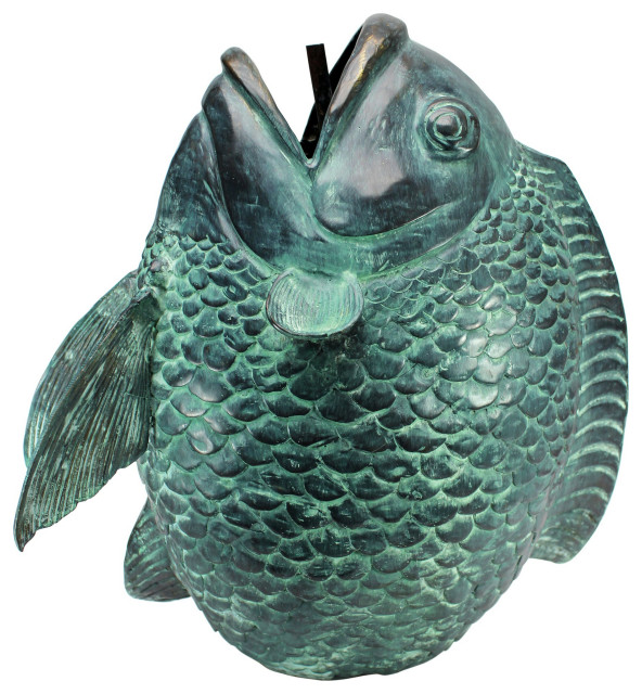 Dancing Asian Fish, Large, 14 "W X 19"D X 22"H X 36lbs - Asian ...